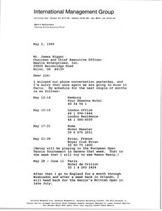 Letter from Mark H. McCormack to James Biggar - Digital Commonwealth
