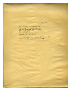 Letter from W. E. B. Du Bois to Rowena W. Jelliffe - Digital Commonwealth