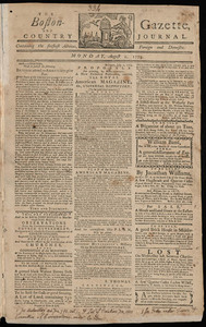 The Boston-Gazette, and Country Journal, 2 August 1773 - Digital ...