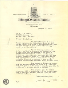 Letter from Jesse Binga to W. E. B. Du Bois - Digital Commonwealth