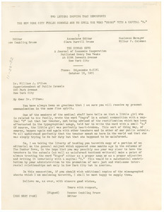 Two letters showing that henceforth the New York City Public Schools ...