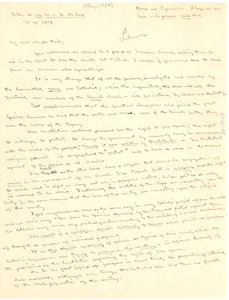 Letter from Mina Lewis to W. E. B. Du Bois - Digital Commonwealth