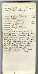 Tewksbury Almshouse Intake Record: Punch, John - Digital Commonwealth