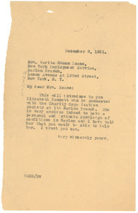 Letter from W. E. B. Du Bois to Carita Owens Roane - Digital Commonwealth