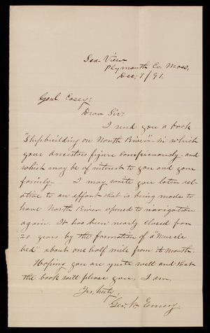 [George] W. Emery to Thomas Lincoln Casey, December 7, 1891 - Digital ...
