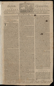 The Boston-Gazette, and Country Journal, 16 May 1774 - Digital Commonwealth