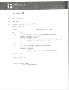 Memorandum from Judy Stott to Mark H. McCormack - Digital Commonwealth