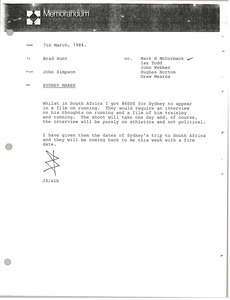 Memorandum from John Simpson to Brad Hunt - Digital Commonwealth