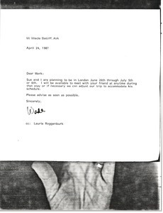Letter from W. Wade Setliff to Mark H. McCormack - Digital Commonwealth