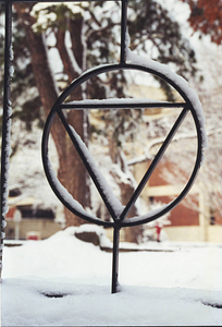 Triangle Seal covered in snow at Springfield College (Nov. 16, 2001 ...