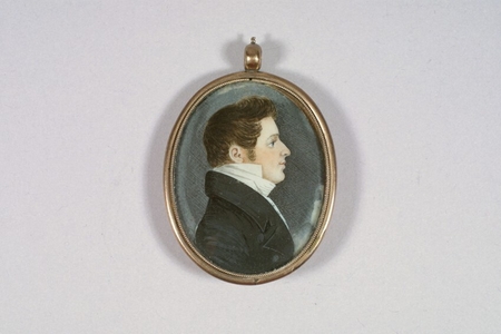 Pendant with miniature portrait of George May Merriam - Digital ...