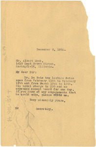 Letter from Daisy Wilson to Albert Meek - Digital Commonwealth