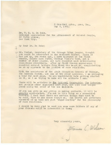Letter from James C. Wilson to W. E. B. Du Bois - Digital Commonwealth