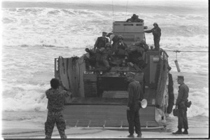 Marines landing on Danang beach. - Digital Commonwealth