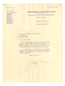 Letter from Tuskegee Institute to Crisis - Digital Commonwealth