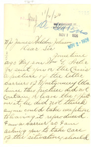 Letter from William G. Porter to James Weldon Johnson - Digital ...