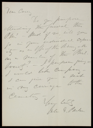 General Parke to Thomas Lincoln Casey, undated [May 1878] - Digital ...