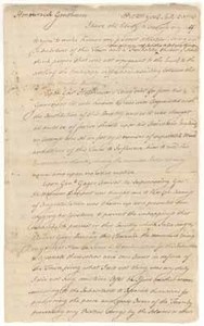 Letter from William Jackson to the Continental Congress, 6 July 1776 ...