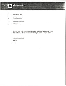 Memorandum from Mark H. McCormack to Rick Isaacson - Digital Commonwealth
