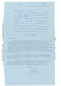 Letter from Shirley Graham and W. E. B. Du Bois to Ruth Lazarus ...