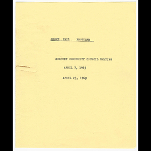 Grove Hall problems - Digital Commonwealth