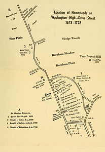 Early homesteads on Washington-High-Grove Street in Reading ...