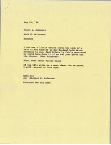 Memorandum from Mark H. McCormack to Maura A. Schwartz - Digital ...