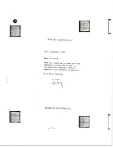 Letter from Judy Stott to Christie - Digital Commonwealth