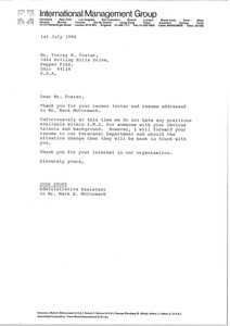 Memorandum from Judy Stott to Torrey N. Foster - Digital Commonwealth