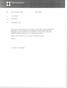 Memorandum from Judy Stott to John Hebden - Digital Commonwealth