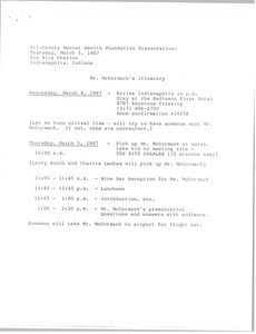 Mark H. McCormack itinerary - Digital Commonwealth