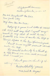 Letter from Leah A. Dyer to W. E. B. Du Bois - Digital Commonwealth