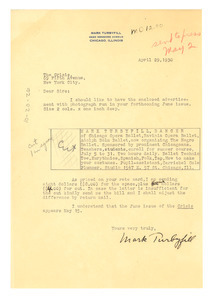 Letter from Mark Turbyfill to Crisis - Digital Commonwealth