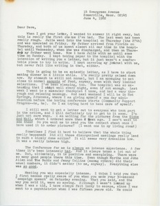 Letter from Judi Chamberlin to Dave Joseph - Digital Commonwealth