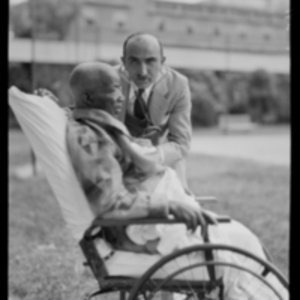 Samuel A. Levine with a patient - Digital Commonwealth