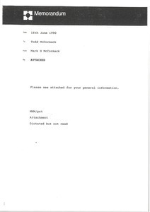 Letter from Mark H. McCormack to Todd McCormack - Digital Commonwealth