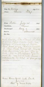 Tewksbury Almshouse Intake Record: Foley, Charles - Digital Commonwealth