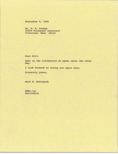 Letter from Mark H. McCormack to W. E. Conway - Digital Commonwealth