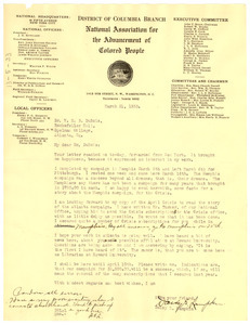 Letter from Daisy E. Lampkin to W. E. B. Du Bois - Digital Commonwealth