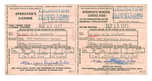 Automobile operator's license - Digital Commonwealth