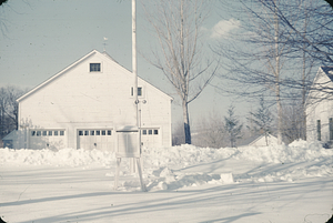 Climbing the ladder for the Moon Barn roofing project mid-August 1975 ...