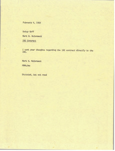 Memorandum from Mark H. McCormack to Betsy Goff - Digital Commonwealth
