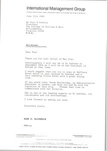 Letter from Mark H. McCormack to Paul R. Verkuil - Digital Commonwealth