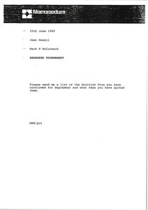 Memorandum from Mark H. McCormack to Jean Sewell - Digital Commonwealth